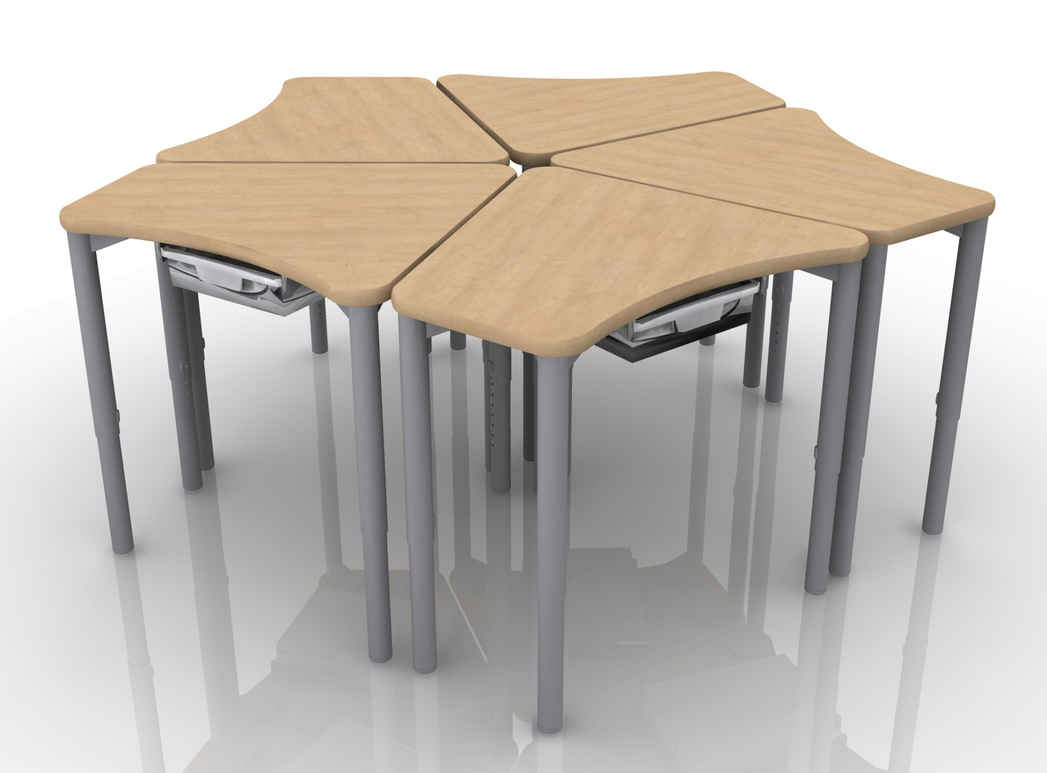 Elemental® Student Desk Petal | Collaborative Classroom Furniture ...