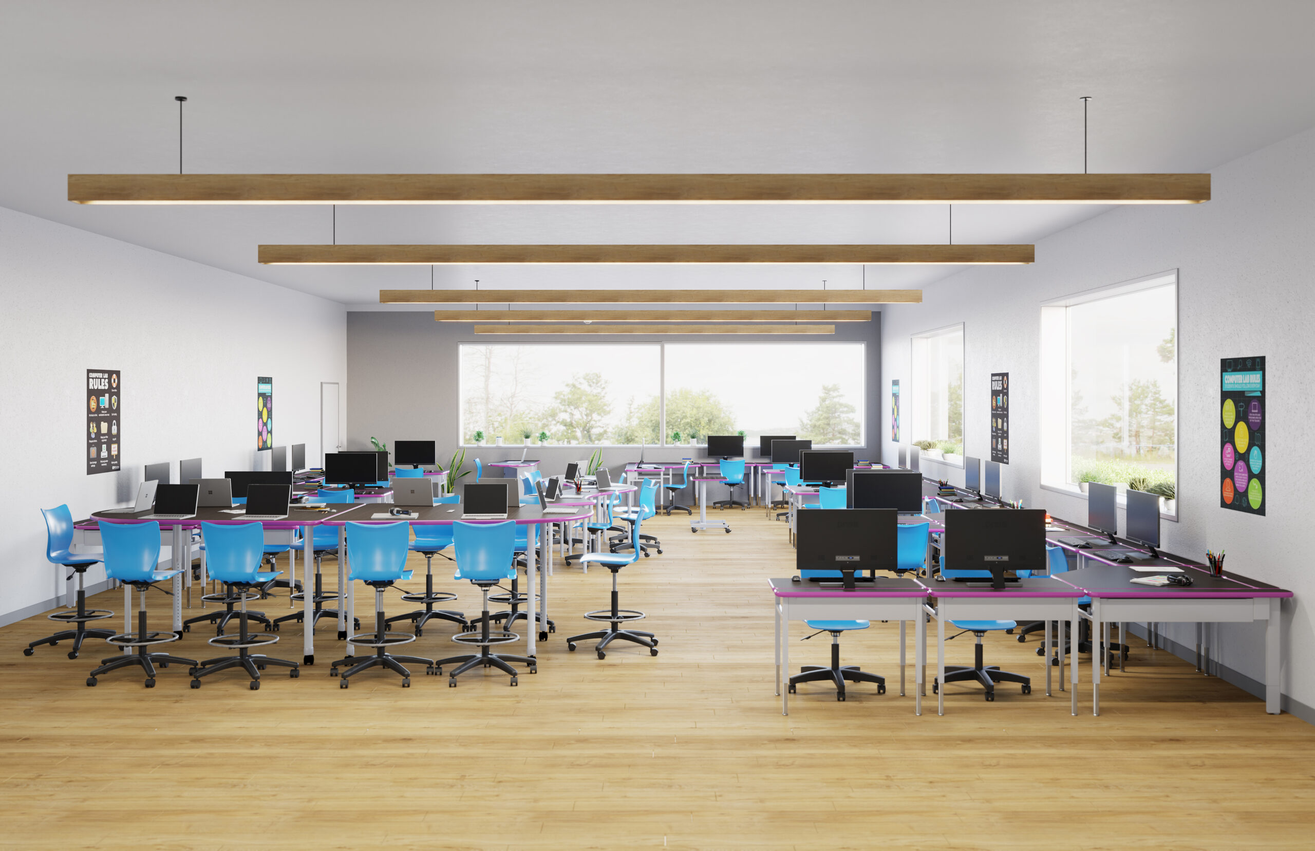 Computer Lab Furniture - Computer Lab Design - Smith System